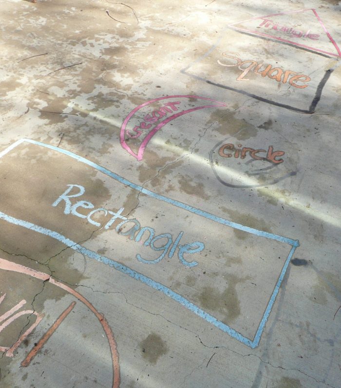 hopscotch a new way . . .SHAPE Scotch - A Mom With A Lesson Plan
