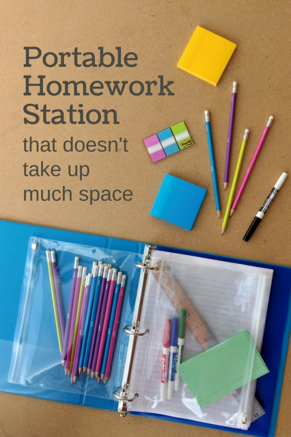 DIY Portable Homework Station Using a Binder and Printable Checklist