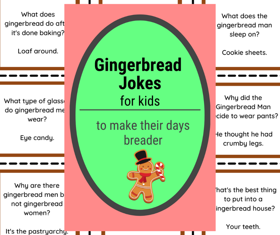 42 Gingerbread Jokes and Gingerbread Man Jokes PRINTABLE