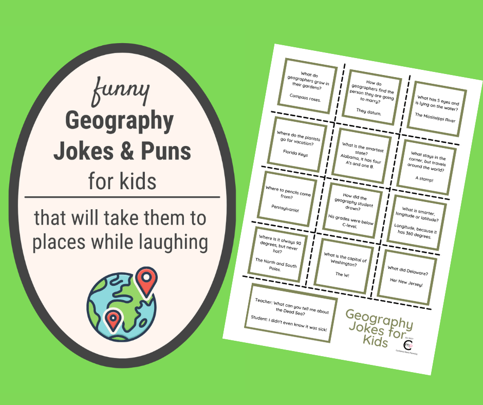 78 Geography Jokes and Geography Puns for Kids PRINTABLE